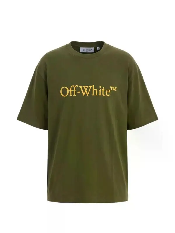 Off-White Logo-print Cotton T-shirt - Green