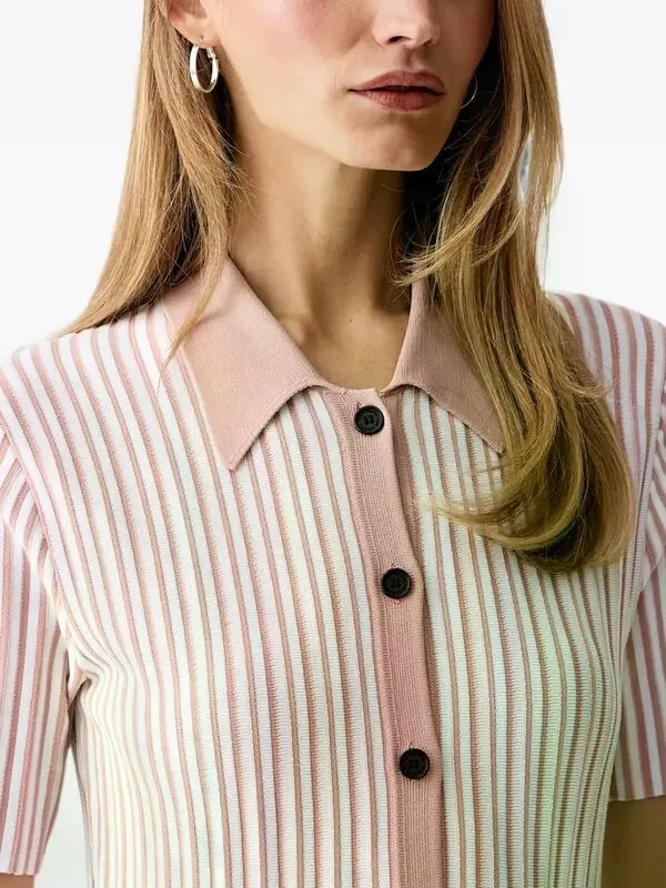 Karl Lagerfeld Striped Pleated Midi Dress