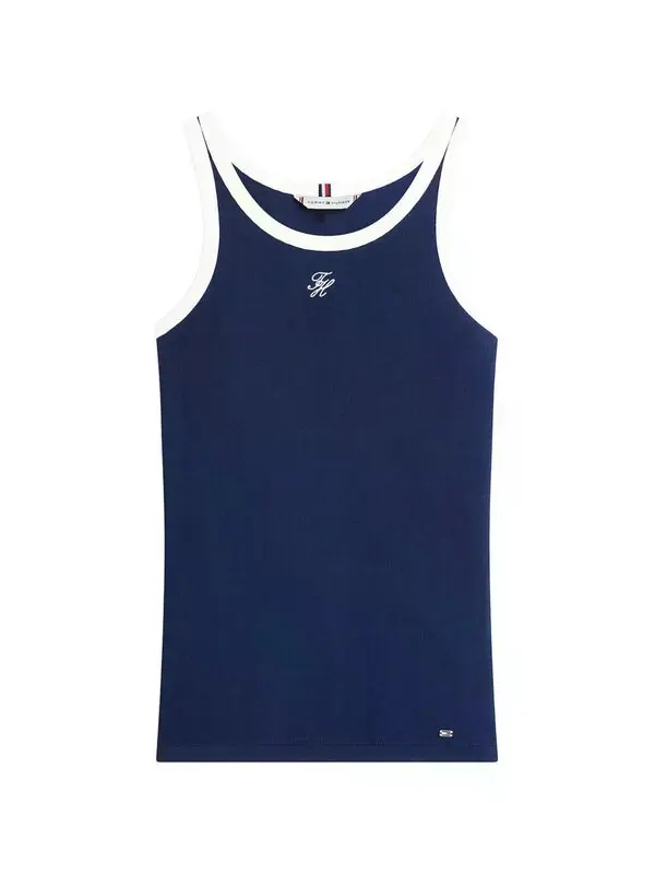 Tommy Hilfiger Contrast Bind Rib Tank - Blue