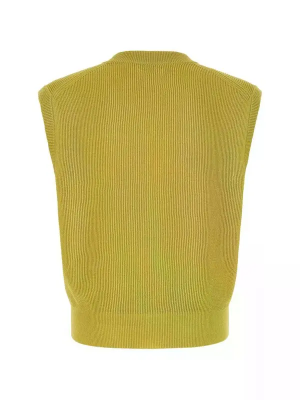Auralee Ribbed-knit V-neck Vest
