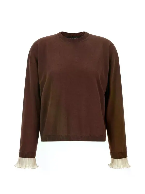 Fabiana Filippi Pleated-cuff Sweater - Brown