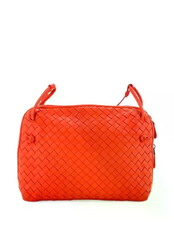 Bottega Veneta Nodini Intrecciato Nappa Small Crossbody Bag - Orange