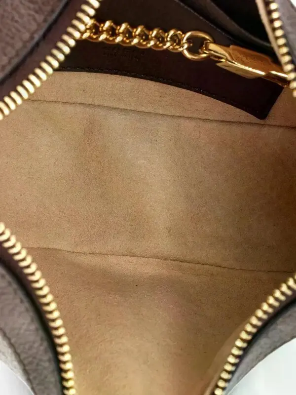 Gucci Ophidia Half Moon Mini Hobo Bag In Gg Coated Canvas