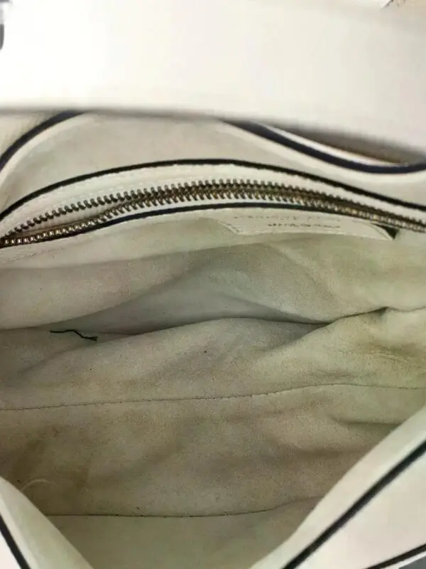 Dior Saddle Handbag Leather Medium Shoulder Bag - White