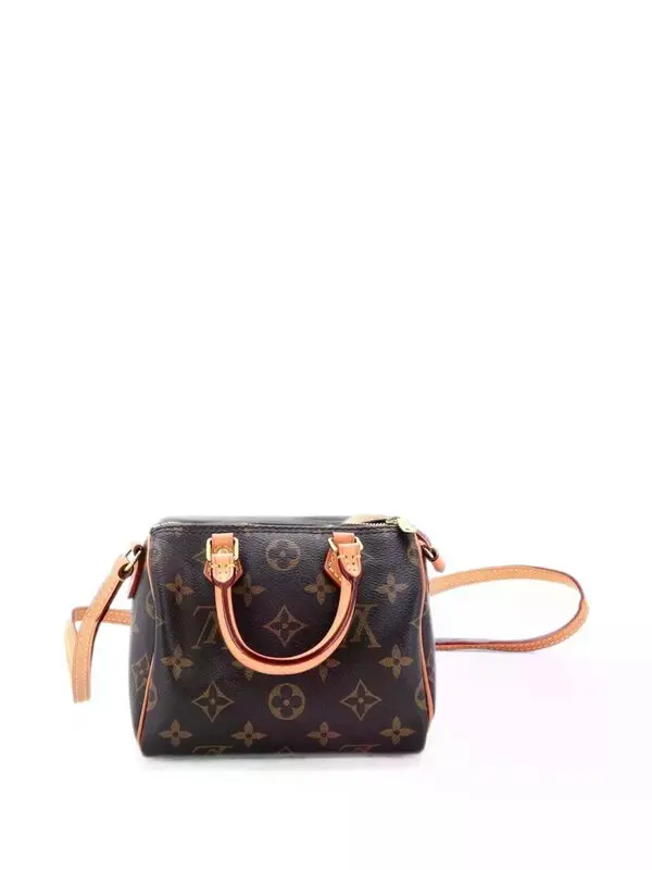 LOUIS VUITTON Speedy Bandouliere Monogram Canvas Nano Crossbody Bag - Brown