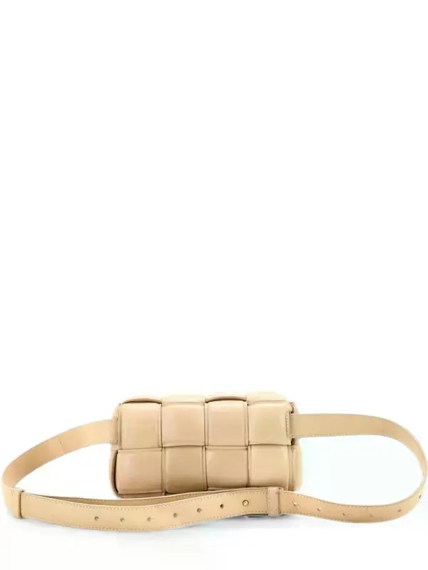 Bottega Veneta Cassette Padded Intrecciato Leather Belt Bag - Neutrals