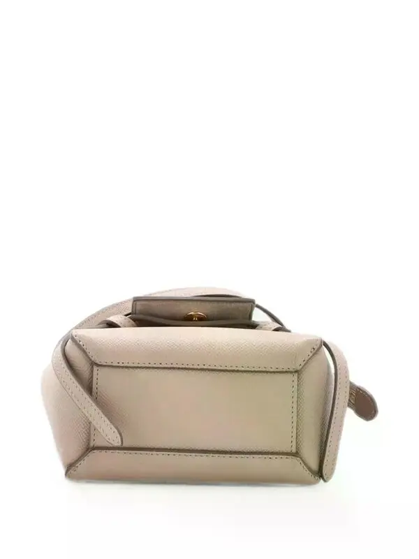 Celine Belt Bag Textured Leather Pico Shoulder Bag - Neutrals