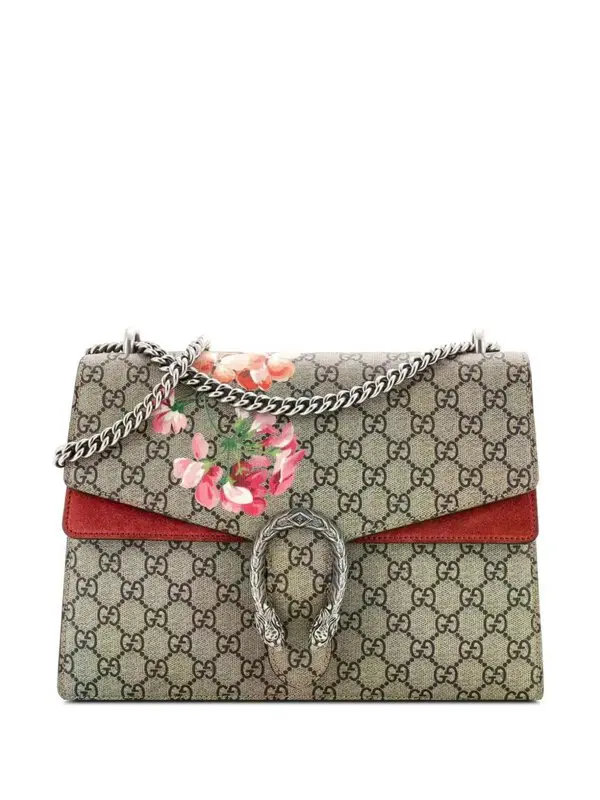 Gucci Dionysus Blooms Print Gg Coated Canvas Medium Shoulder Bag - Brown