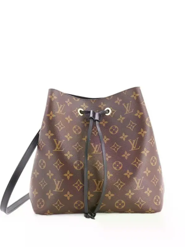LOUIS VUITTON Neonoe Handbag Monogram Canvas With Leather Mm Bucket Bag - Brown