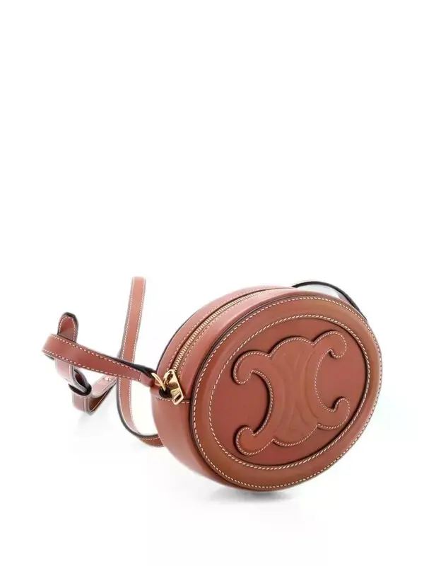 Celine Triomphe Oval Leather Mini Crossbody Bag