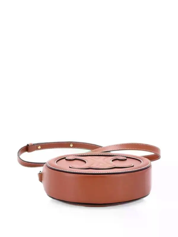 Celine Triomphe Oval Leather Mini Crossbody Bag