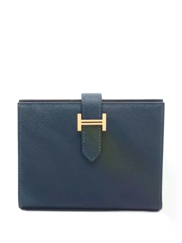 Hermès Bearn Compact Bi-fold Wallet - Blue