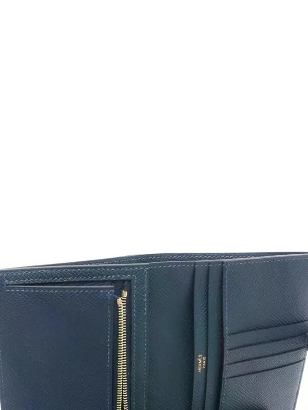 Hermès Bearn Compact Bi-fold Wallet - Blue