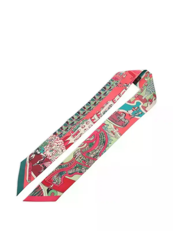Hermès 2010s Exposition Universelle Twilly Scarf - Pink