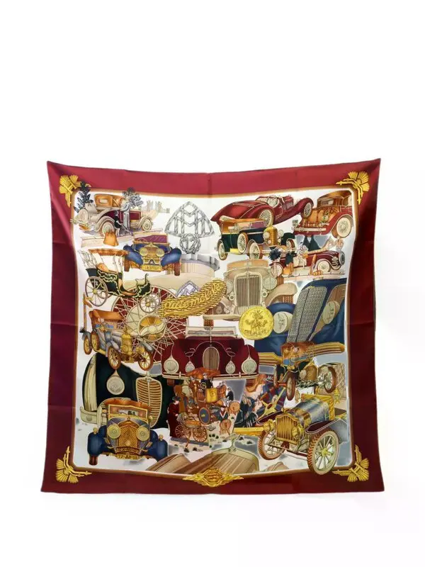 Hermès 2010s Graphic-print Scarf - Red
