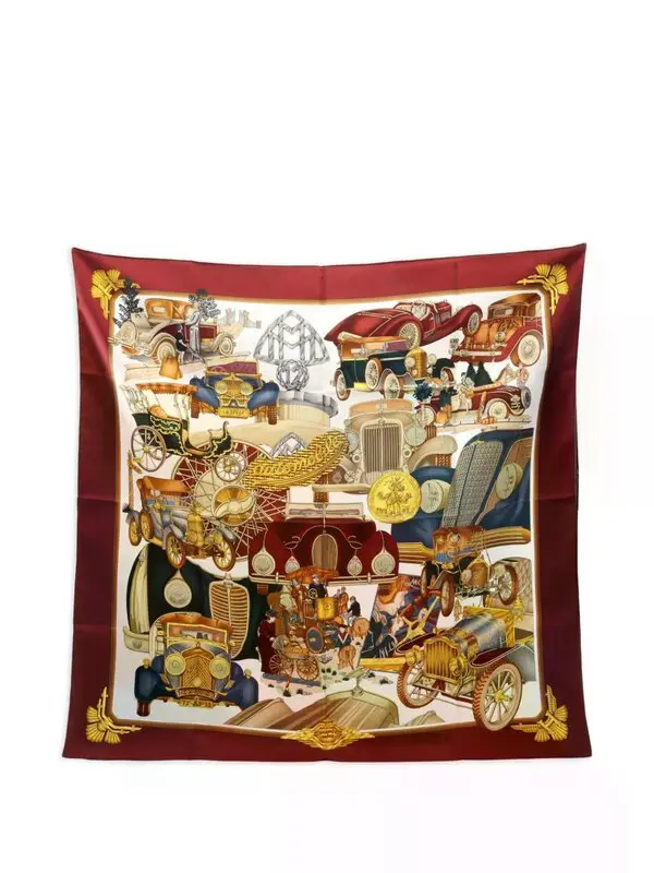 Hermès 2010s Graphic-print Scarf - Red