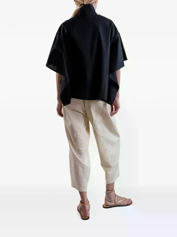 PSOPHIA Mandarin-collar Buttoned Shirt