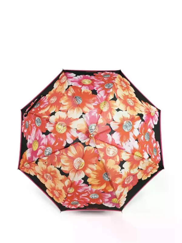 Moschino Floral-motif Umbrella - Orange