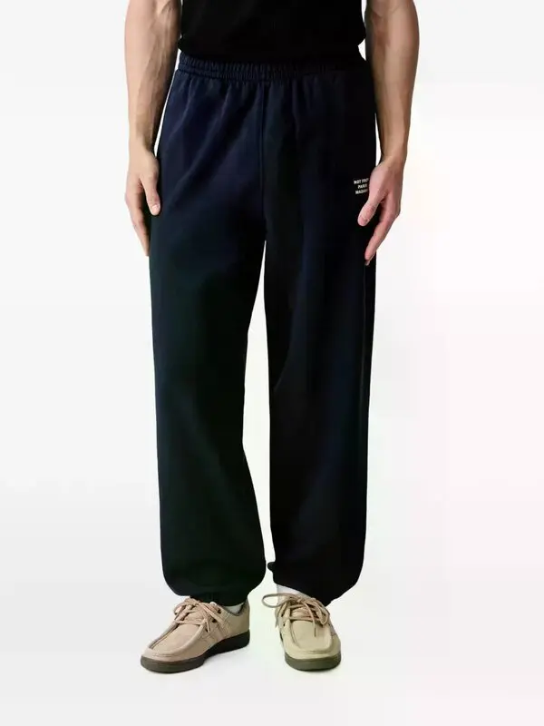 Drole De Monsieur Slogan-print Track Pants - Blue
