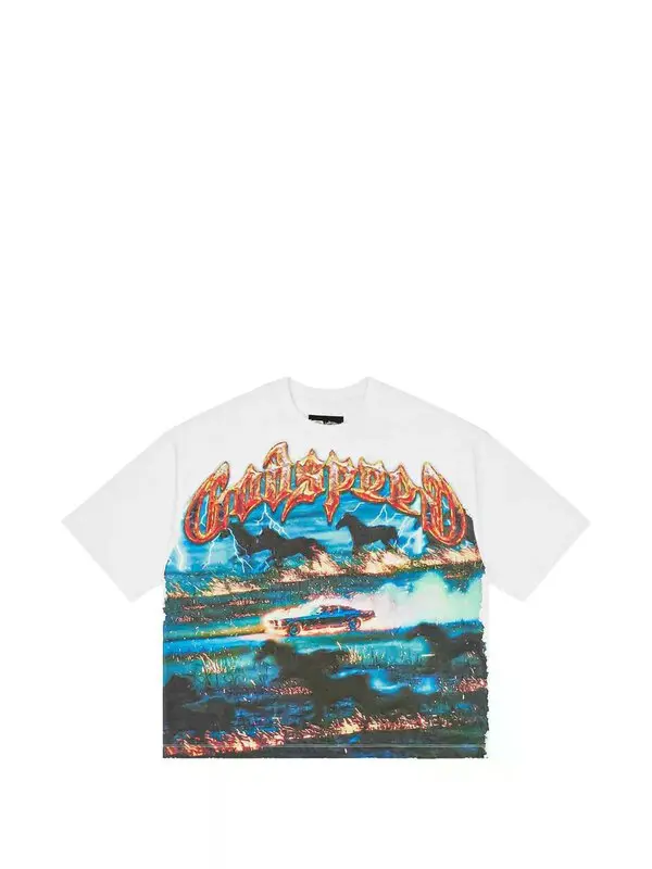 GODSPEED Horsepower Graphic-print T-shirt - White