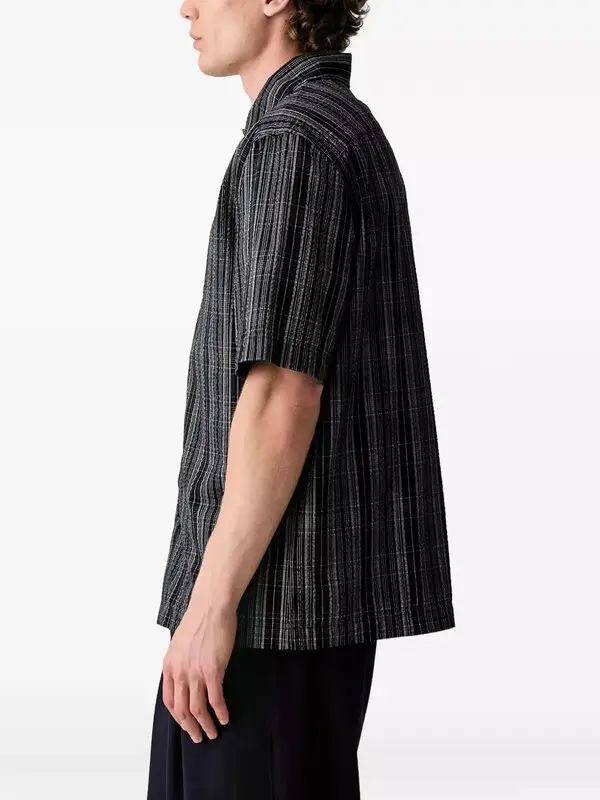 Fred Perry Check-print Short-sleeve Shirt - Blue