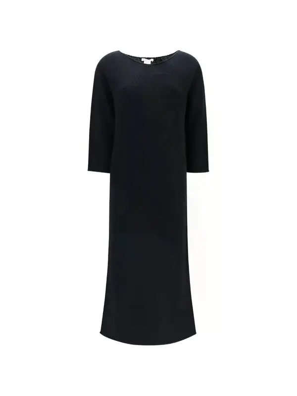 THE ROW Oreste Long-sleeve Midi Dress - Black