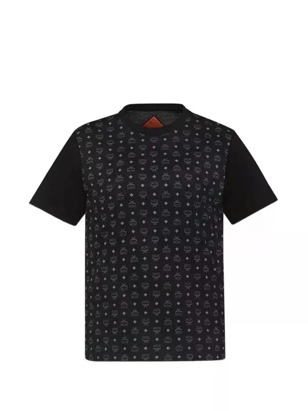 Mcm Monogram Print Panelled T-shirt