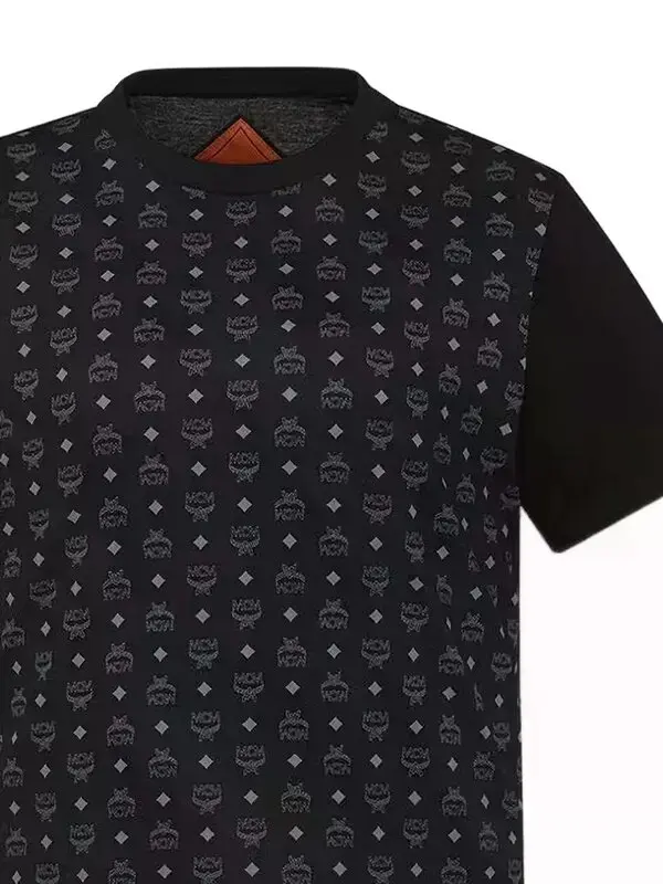Mcm Monogram Print Panelled T-shirt