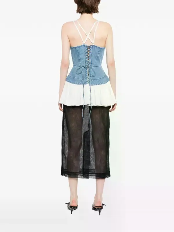 FETICO Zip-up Corset Top