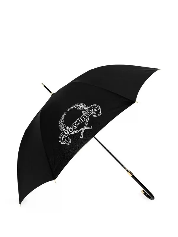 Moschino Logo-print Umbrella - Black