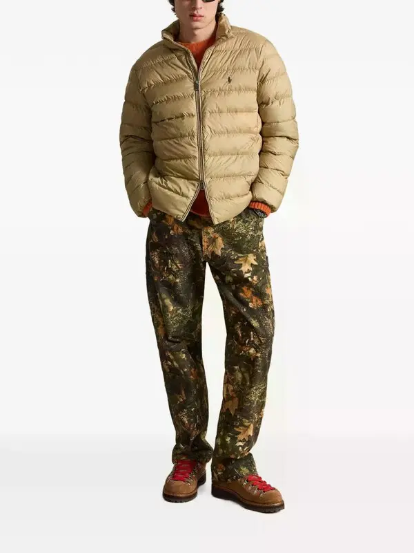 Polo Ralph Lauren Quilted Mock-neck Jacket With Embroidered Logo