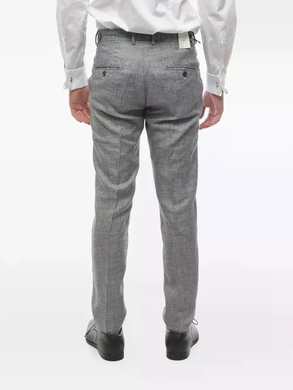 CRUNA Houndstooth Pattern Tailored Trousers