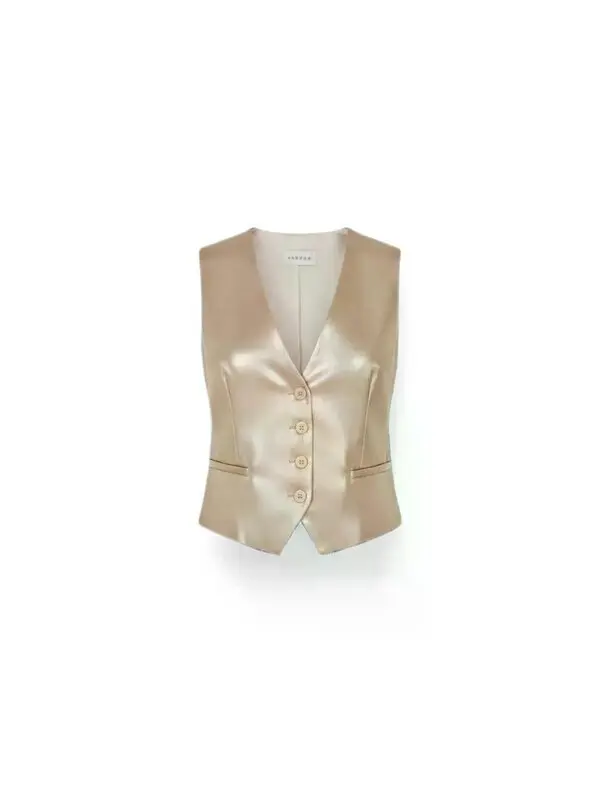 P.a.r.o.s.h Metallic V-neck Gilet
