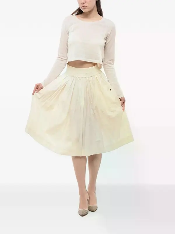 Woolrich Pleated Flared Midi Skirt