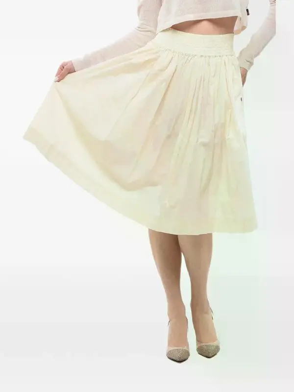 Woolrich Pleated Flared Midi Skirt - Neutrals