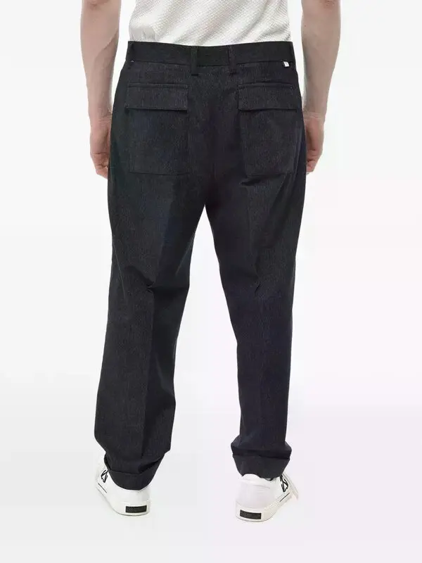 PAOLO PECORA Pleated Turn-up Trousers