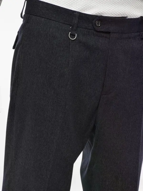 PAOLO PECORA Pleated Turn-up Tailored Trousers