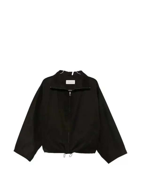 Nour Hammour Francois High-neck Zip-up Jacket - Black