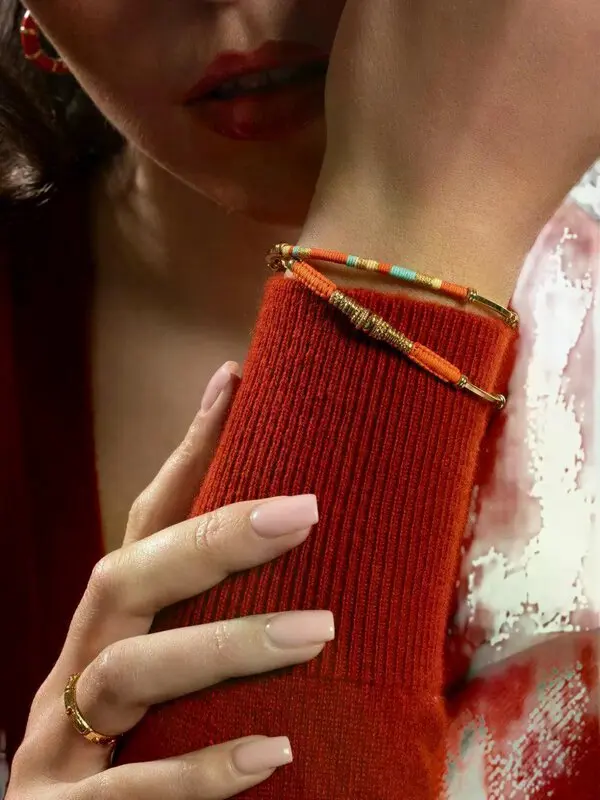 Gas Bijoux Zizanie Thread-wrapped Bracelet - Gold