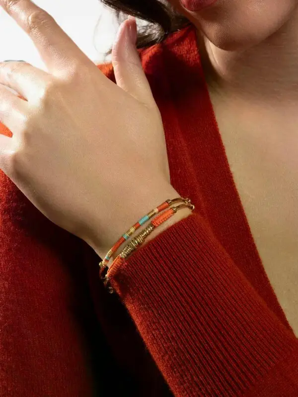 Gas Bijoux Zizanie Thread-wrapped Cuff Bracelet