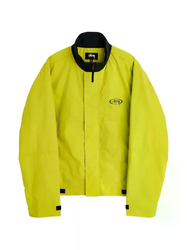 StÜssy Mx Logo-print High-neck Jacket - Yellow