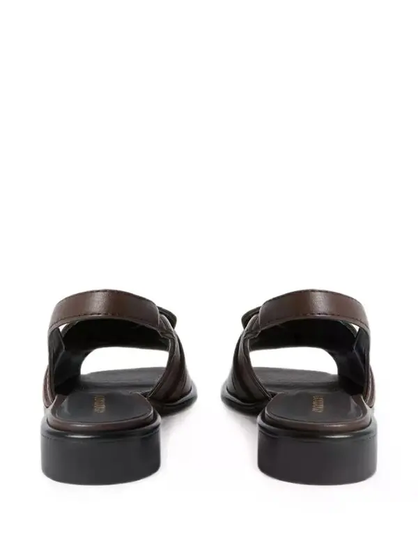 Momoni Miguel Leather Slingback Flat Sandals