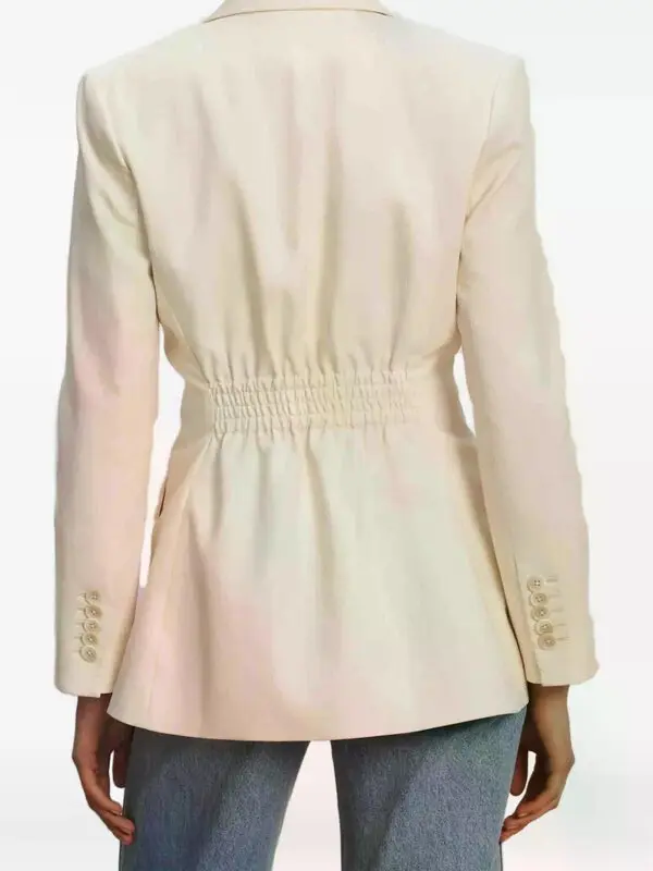 Veronica Beard Chandler Dickey Smocked-back Single-breasted Blazer - Neutrals