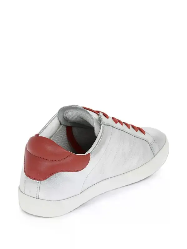 Moschino Love Logo-embroidered Laminated Leather Sneakers