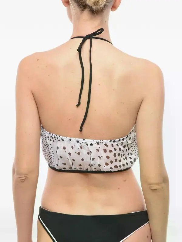 Karl Lagerfeld Patterned Crop Top - White