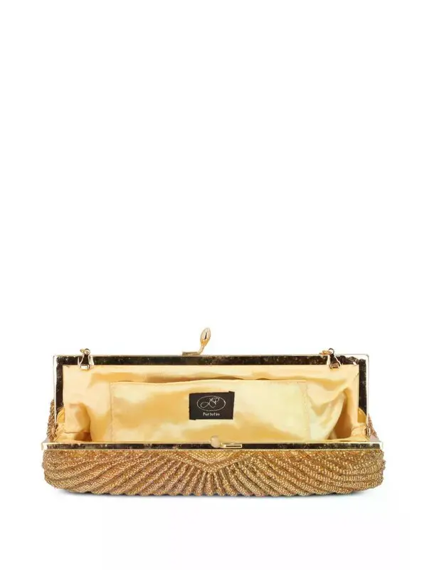 PERFETTO Beaded Clutch With Chain Strap