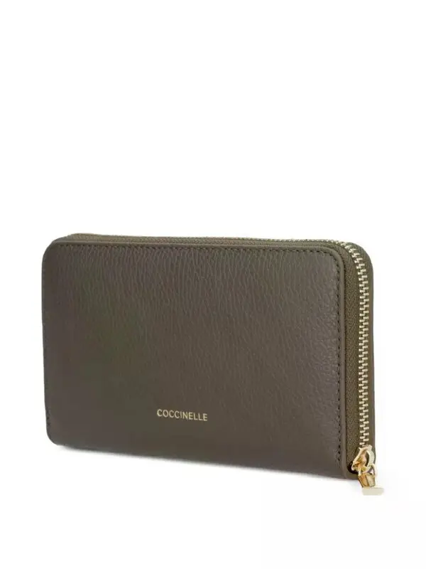COCCINELLE Logo-plaque Pebbled-leather Wallet