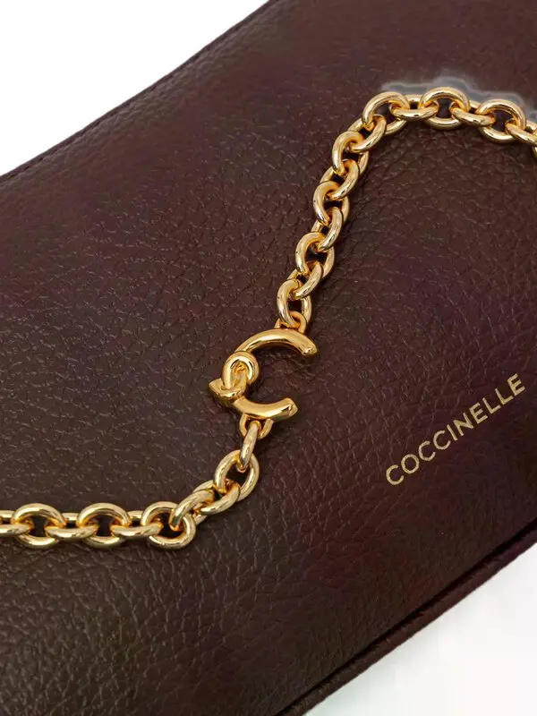 COCCINELLE Grainy-leather Chain-link Shoulder Bag