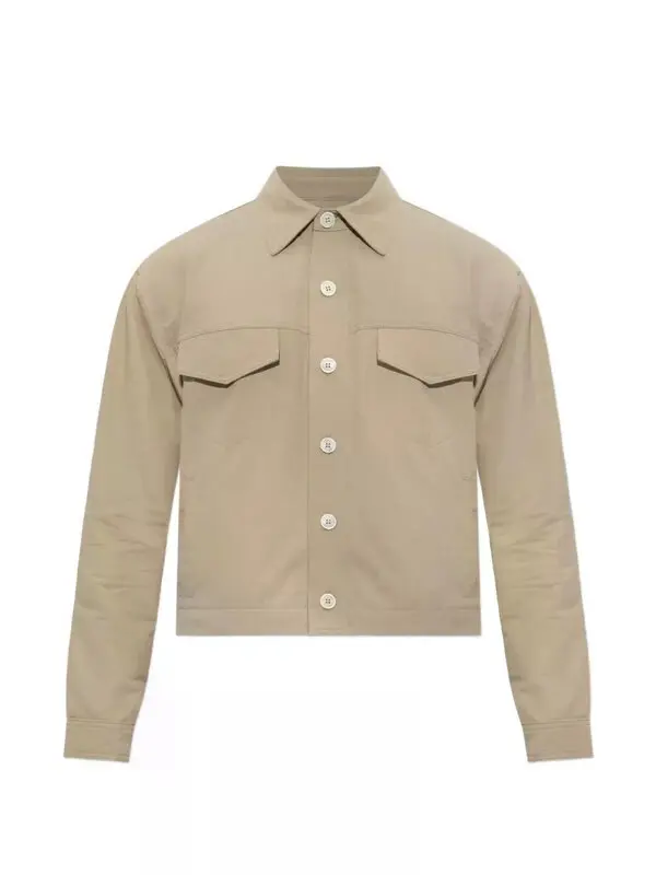 Balmain Button-fastening Pocket-detail Overshirt - Neutrals