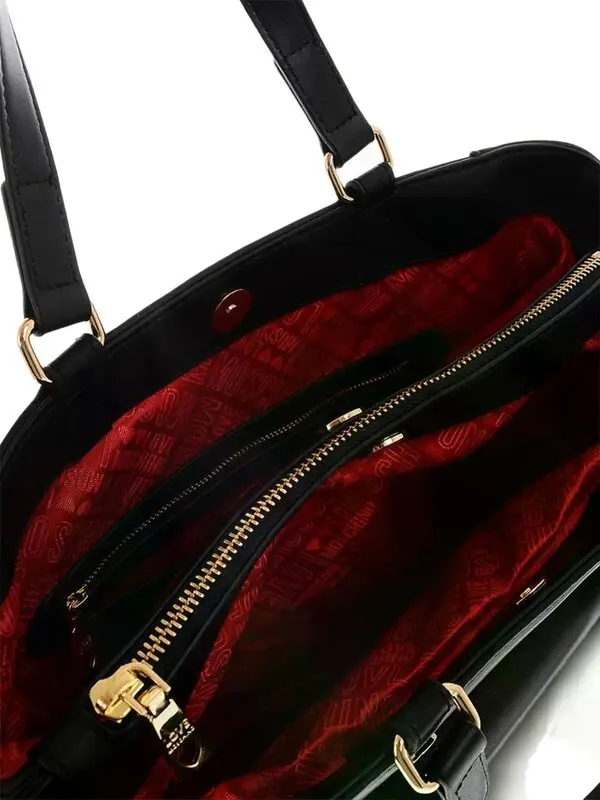 Moschino Logo Plaque Tote Bag